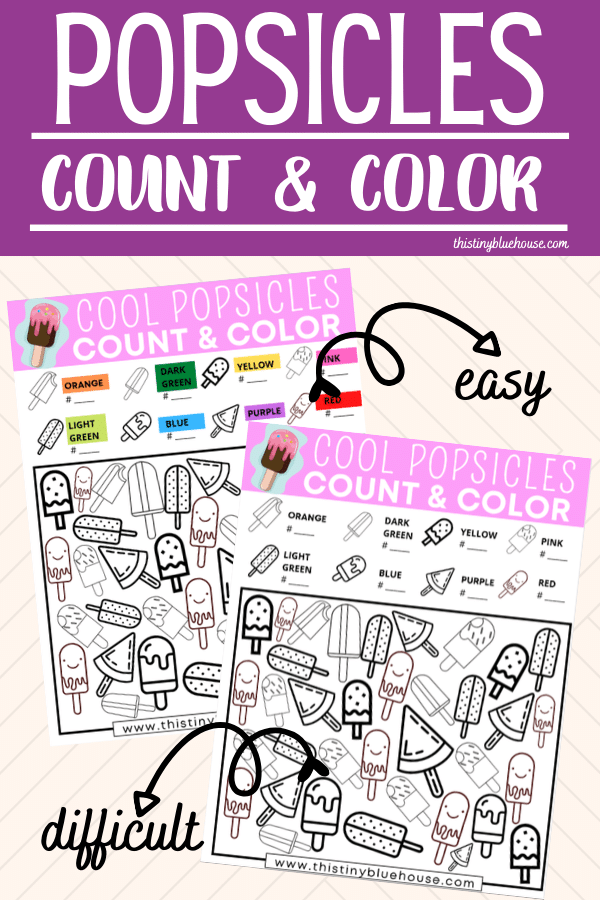 Free Printable I Spy Popsicle Count and Color Activity - This Tiny Blue ...