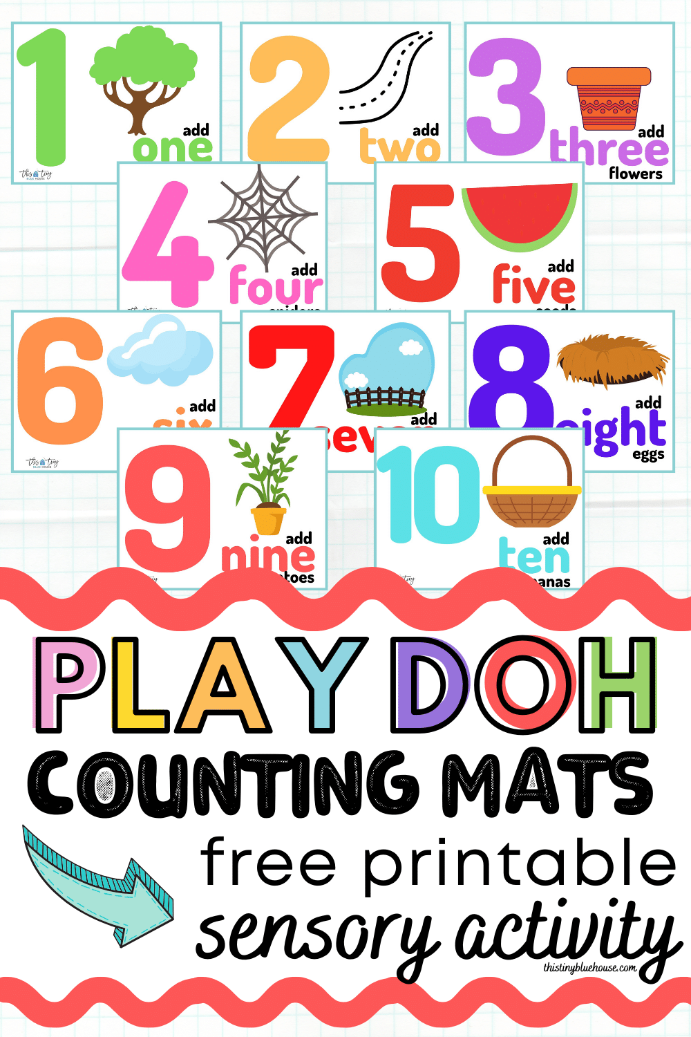 10 Free Printable Play-Doh Counting Mats For Kids - This Tiny Blue House