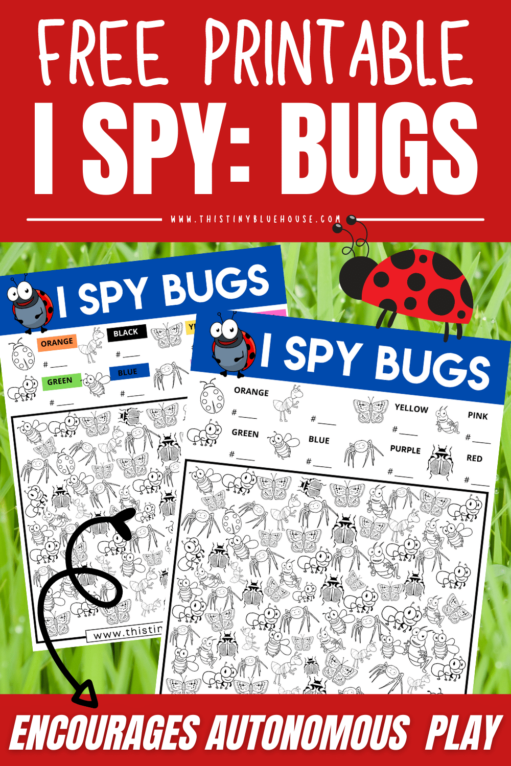 I Spy Bugs (2 Version Free Printable Game For Kids) - This Tiny Blue House