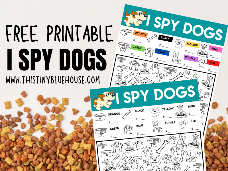 I Spy Dogs (2 Version Free Printable Activity For Kids) - This Tiny ...