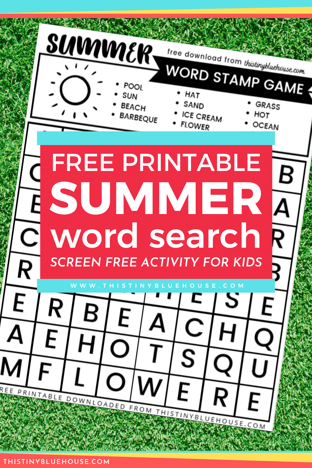 Free Summer Bingo Stamper Printable (#1 Screen Free Summer Activity For ...