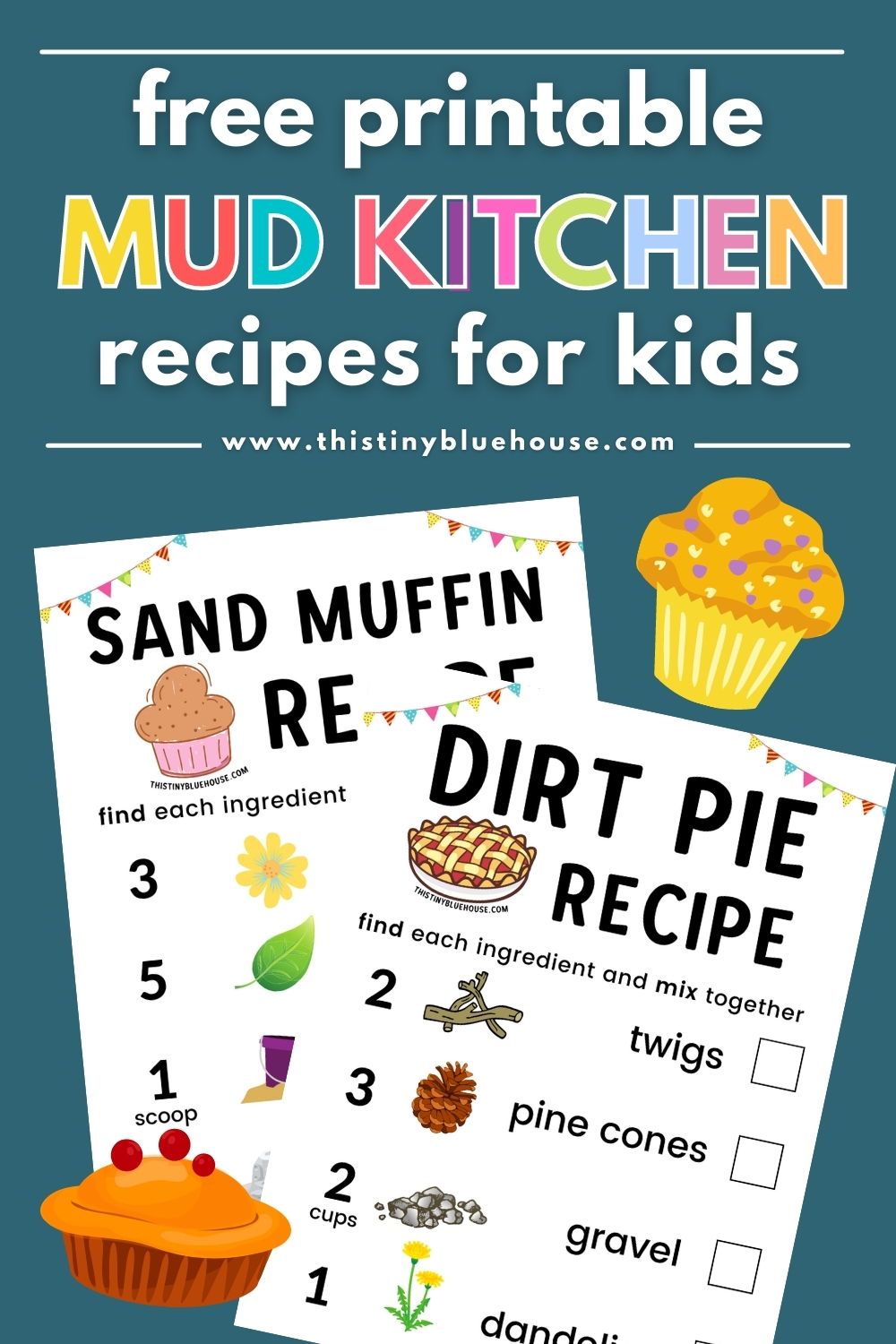 Printable Mud Kitchen Recipes For Kids - This Tiny Blue House