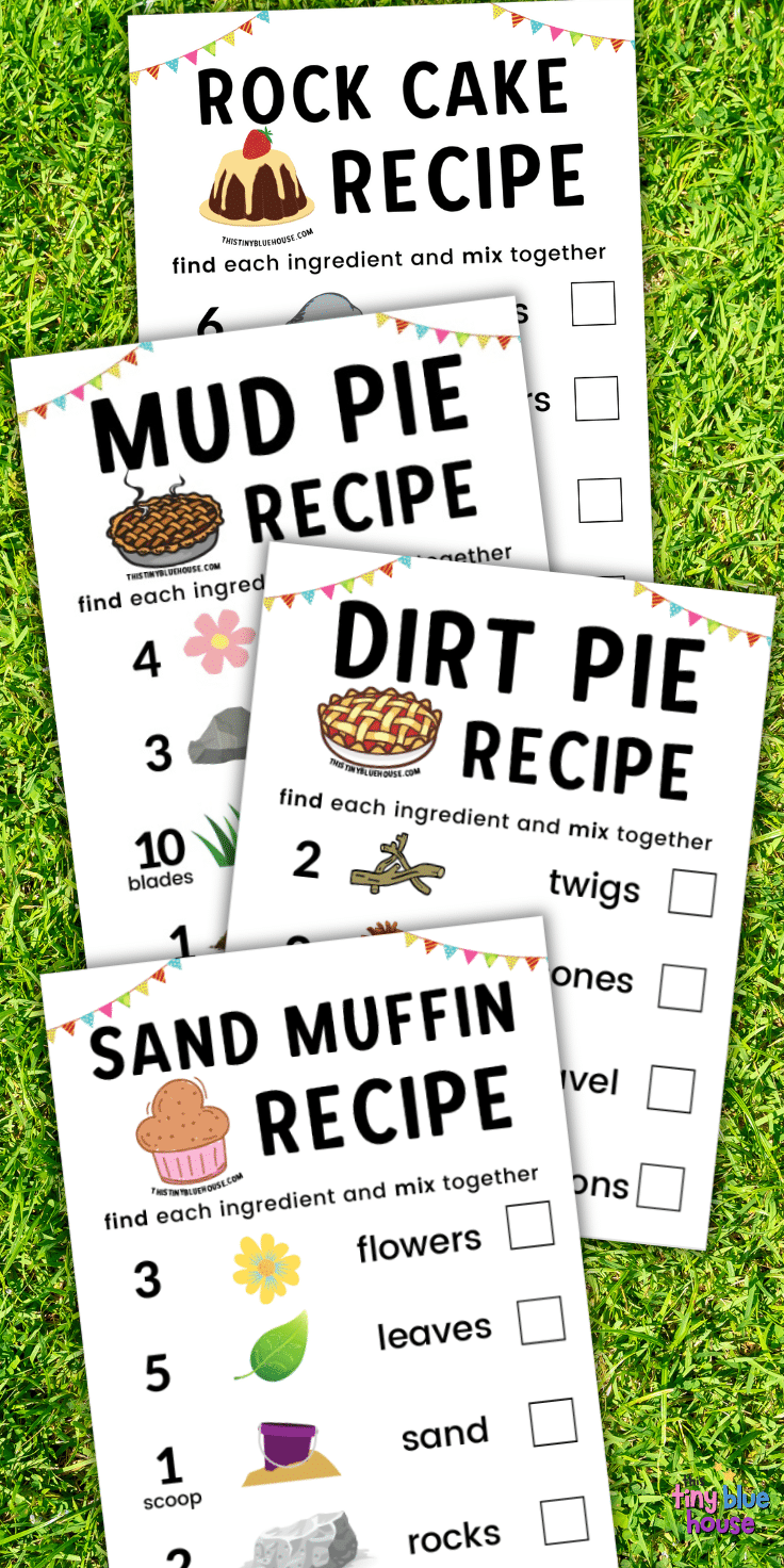 Printable Mud Kitchen Recipes For Kids - This Tiny Blue House