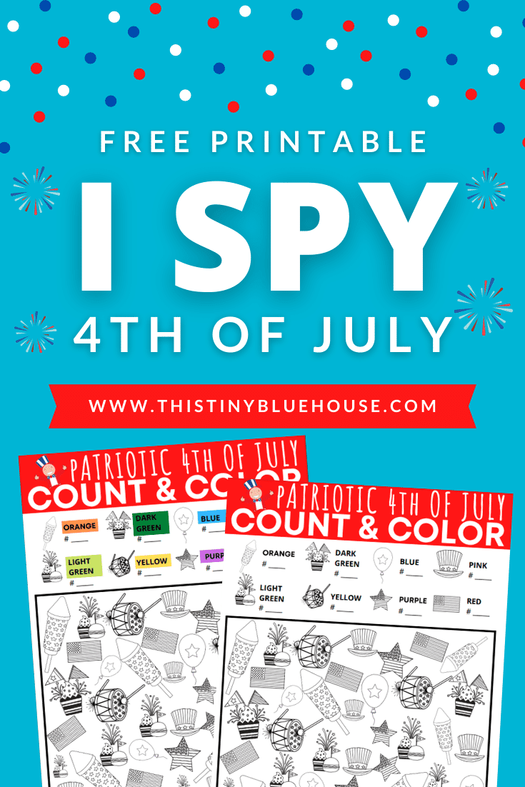 I Spy 4th of July (2 Version Free Printable Game For Kids) - This Tiny ...