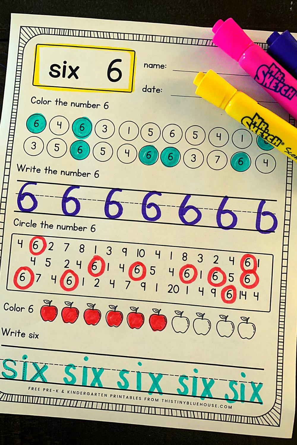 Kindergarten Writing Number Practice: Free Printable 1-20 Number Pages