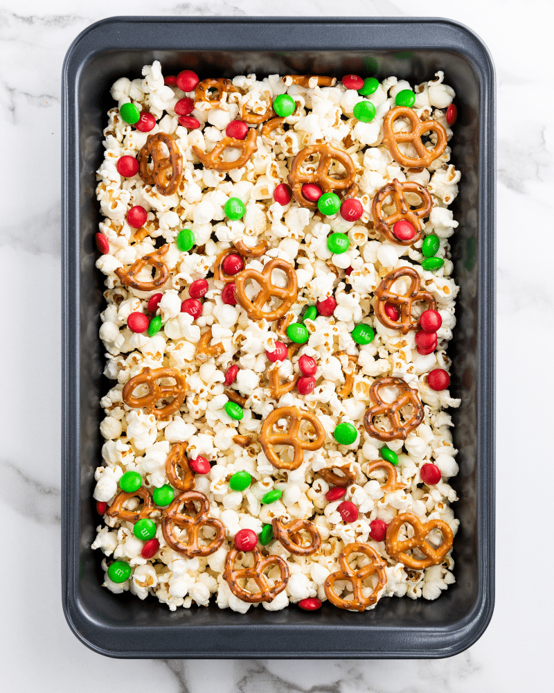 Christmas Popcorn Munch Recipe - This Tiny Blue House