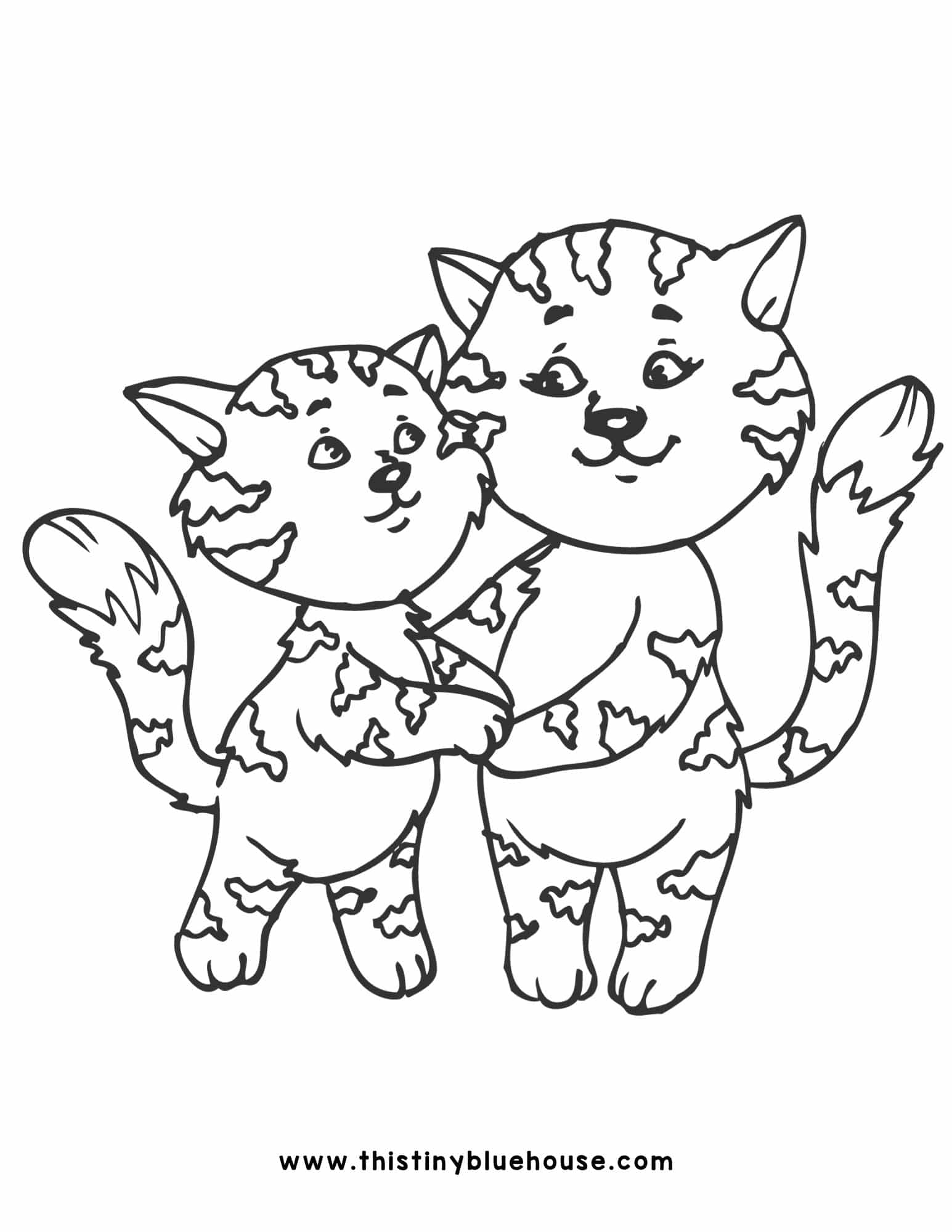 100+ Cat Coloring Pages - This Tiny Blue House