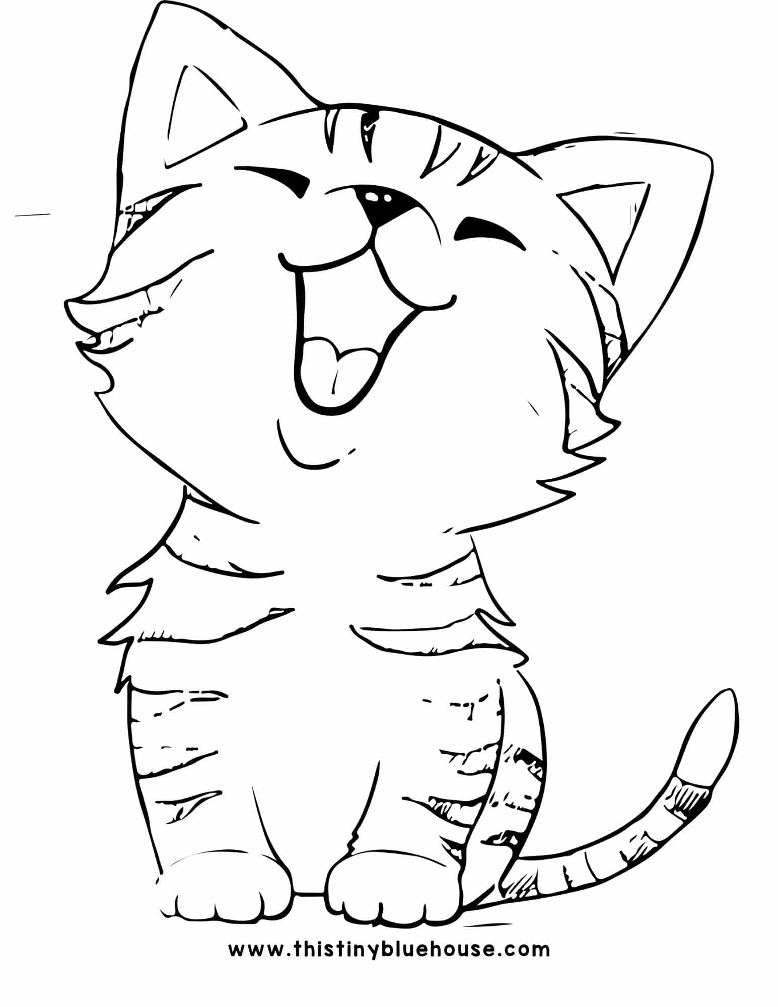 100+ Best Cute Free Printable cat coloring pages - This Tiny Blue House