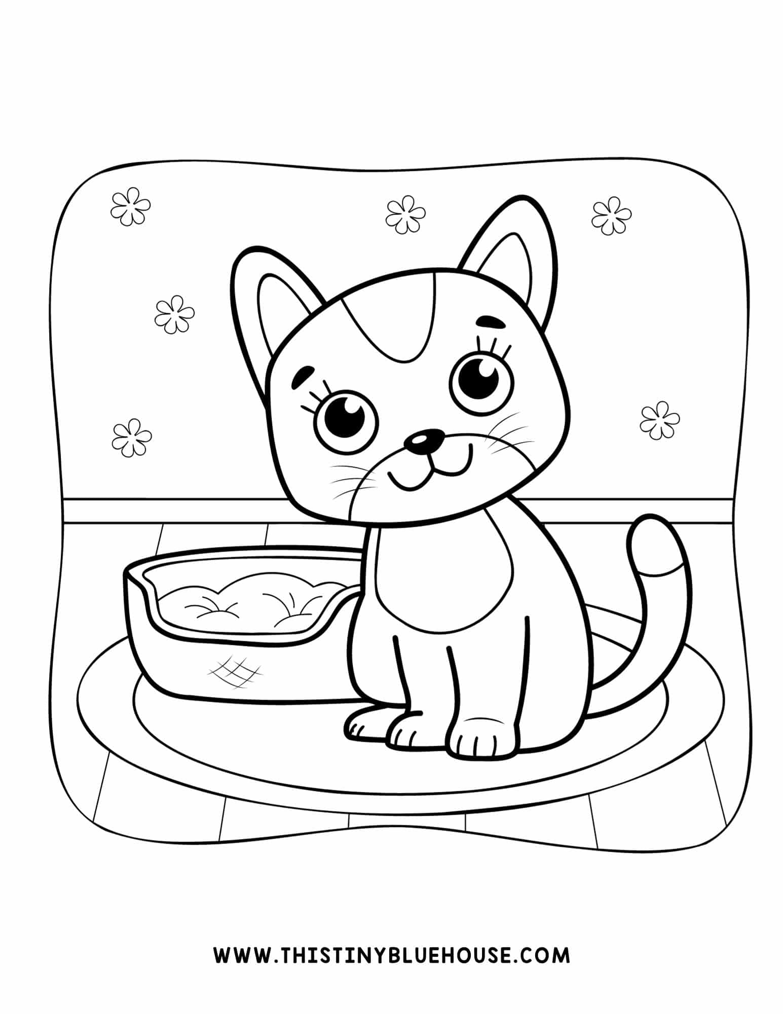 100+ Cat Coloring Pages - This Tiny Blue House