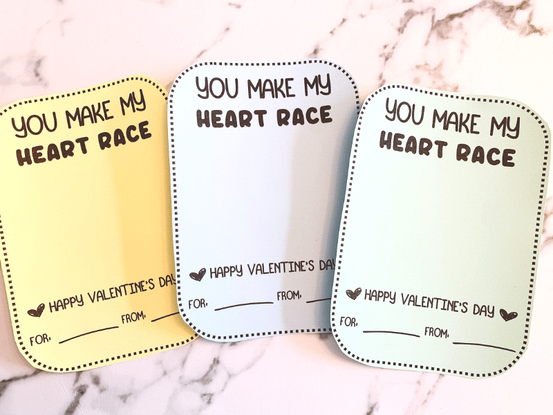 Cute Race Car Valentine Printable - This Tiny Blue House