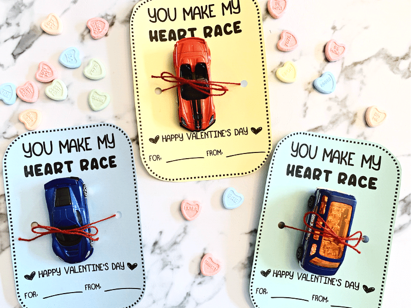 Cute Race Car Valentine Printable - This Tiny Blue House