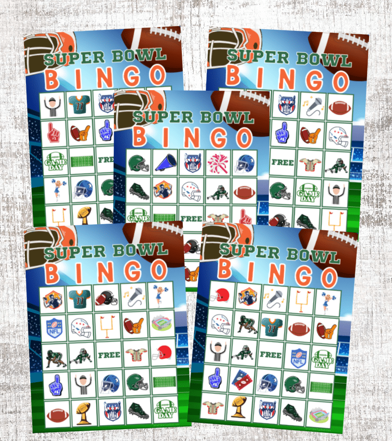 Printable Super Bowl Bingo Cards - This Tiny Blue House
