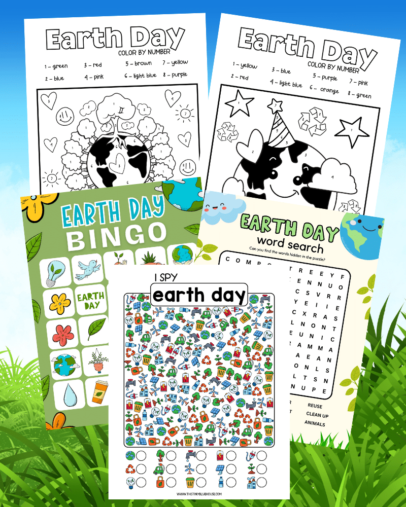 Earth Day Color By Number - This Tiny Blue House