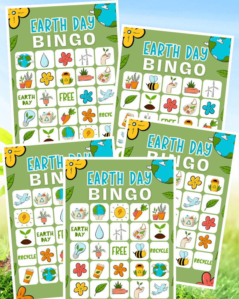 Earth Day Bingo (21 Cards) - This Tiny Blue House