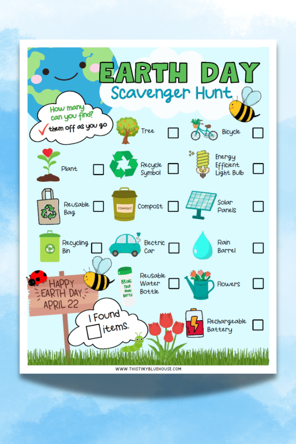 Free Earth Day Scavenger Hunt for Kids (Fun Outdoor Activity ...