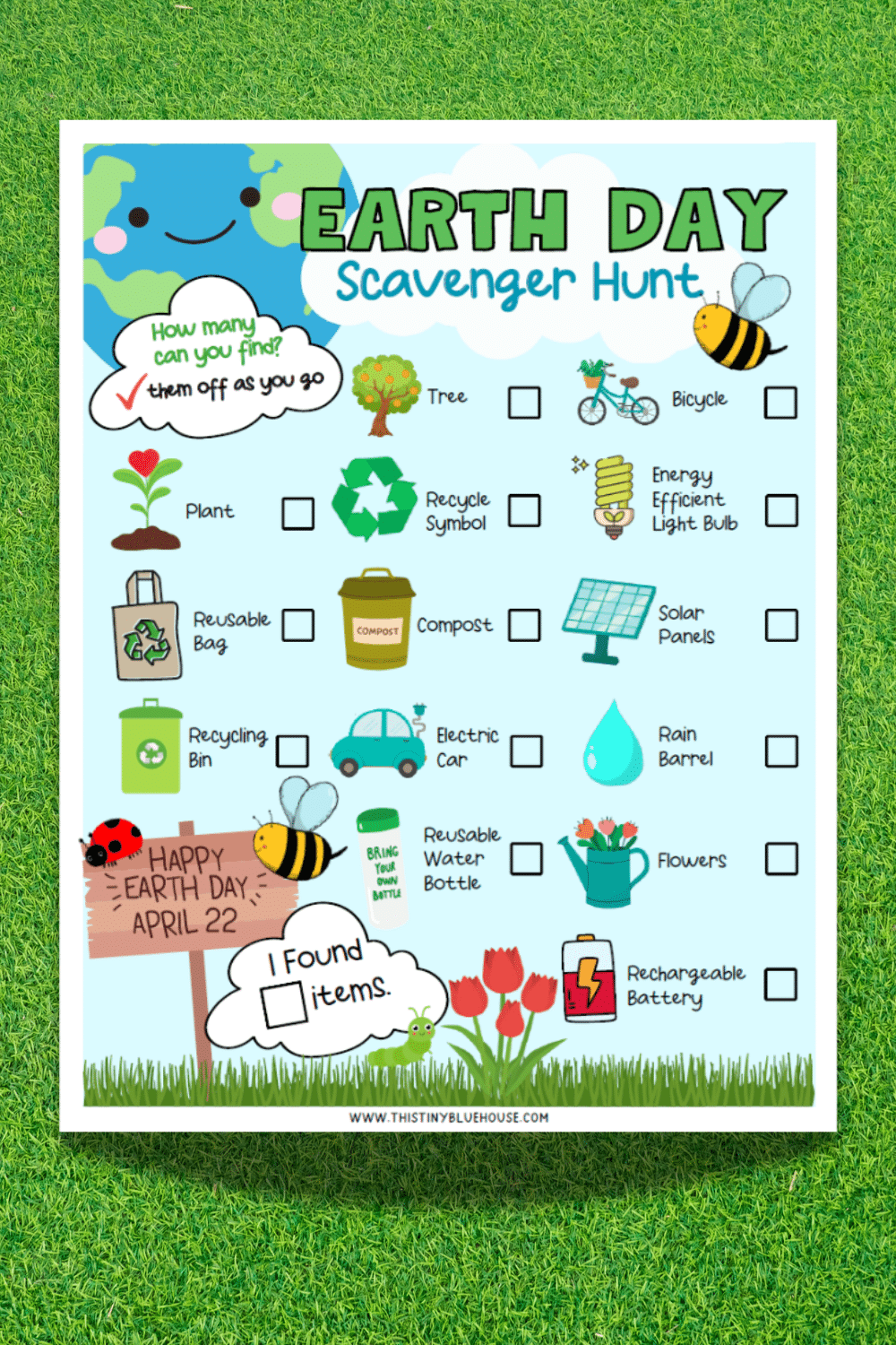 Free Earth Day Scavenger Hunt for Kids (Fun Outdoor Activity ...