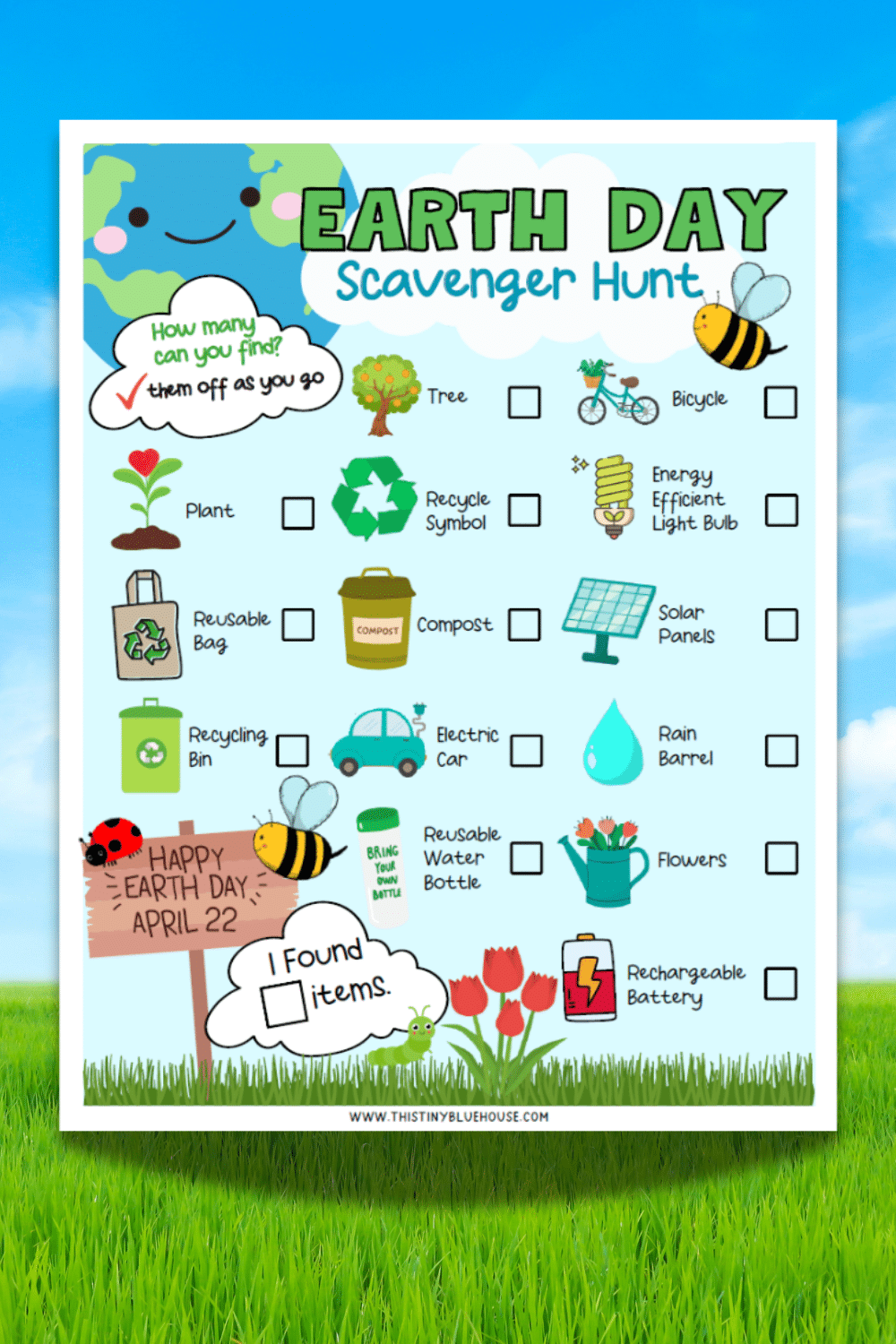 Free Earth Day Scavenger Hunt for Kids (Fun Outdoor Activity ...