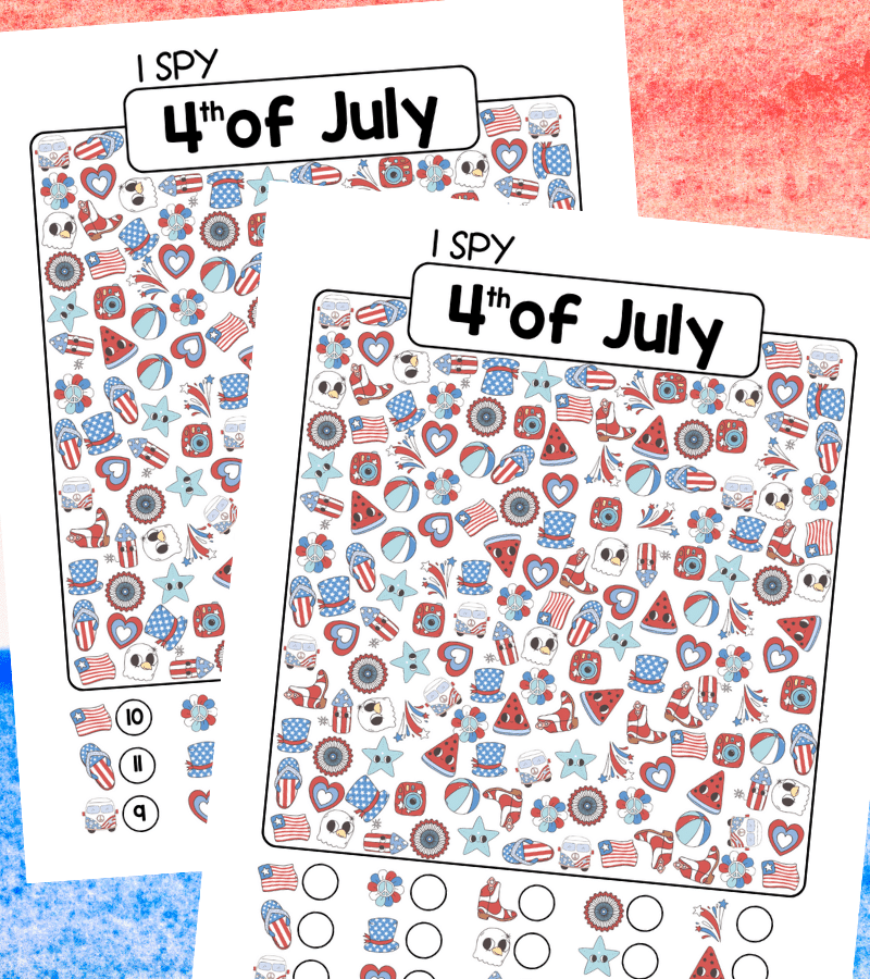 4th of July I Spy - This Tiny Blue House