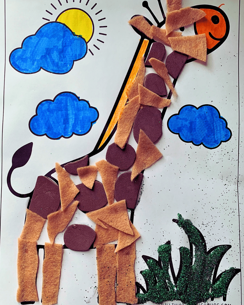 Printable Giraffe Template Craft - This Tiny Blue House