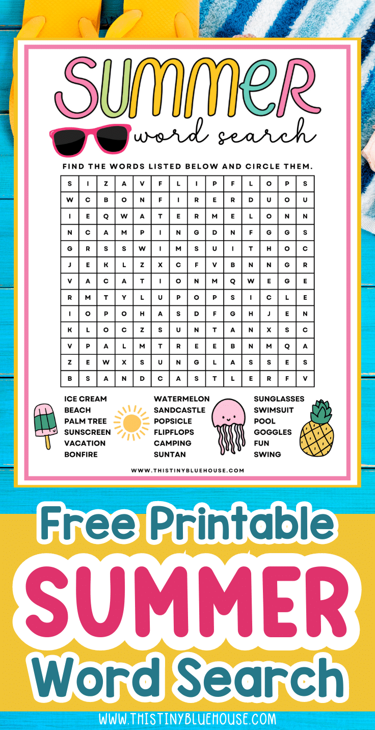 Summer Word Search - This Tiny Blue House