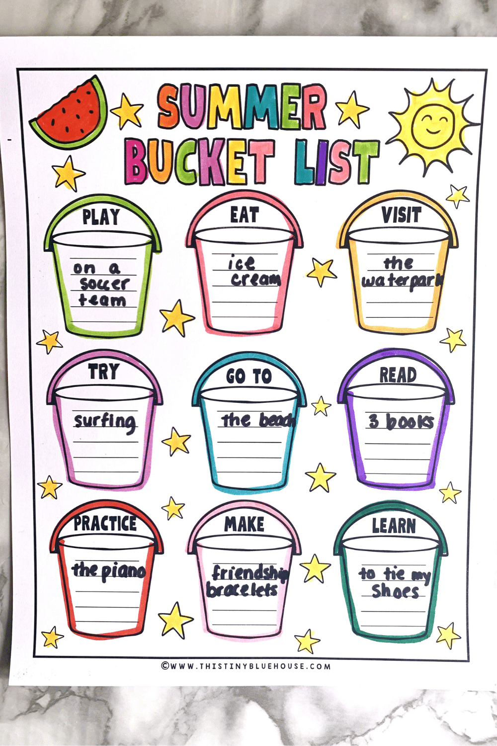 End of Year memory Book For Kids - This Tiny Blue House