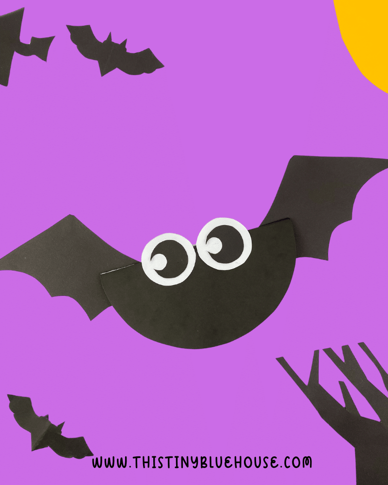 Easy Bat Craft For Halloween - This Tiny Blue House