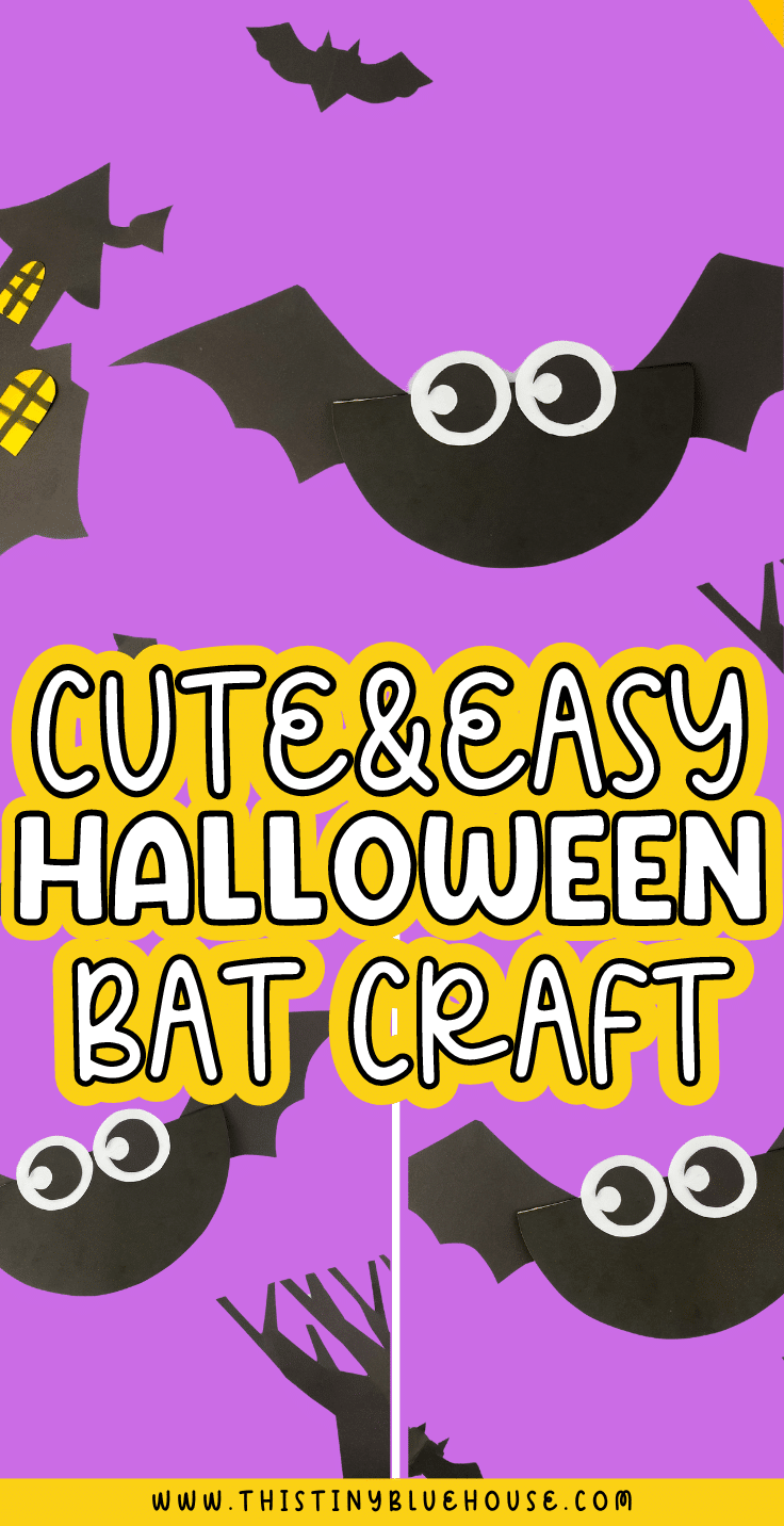 Easy Bat Craft For Halloween - This Tiny Blue House