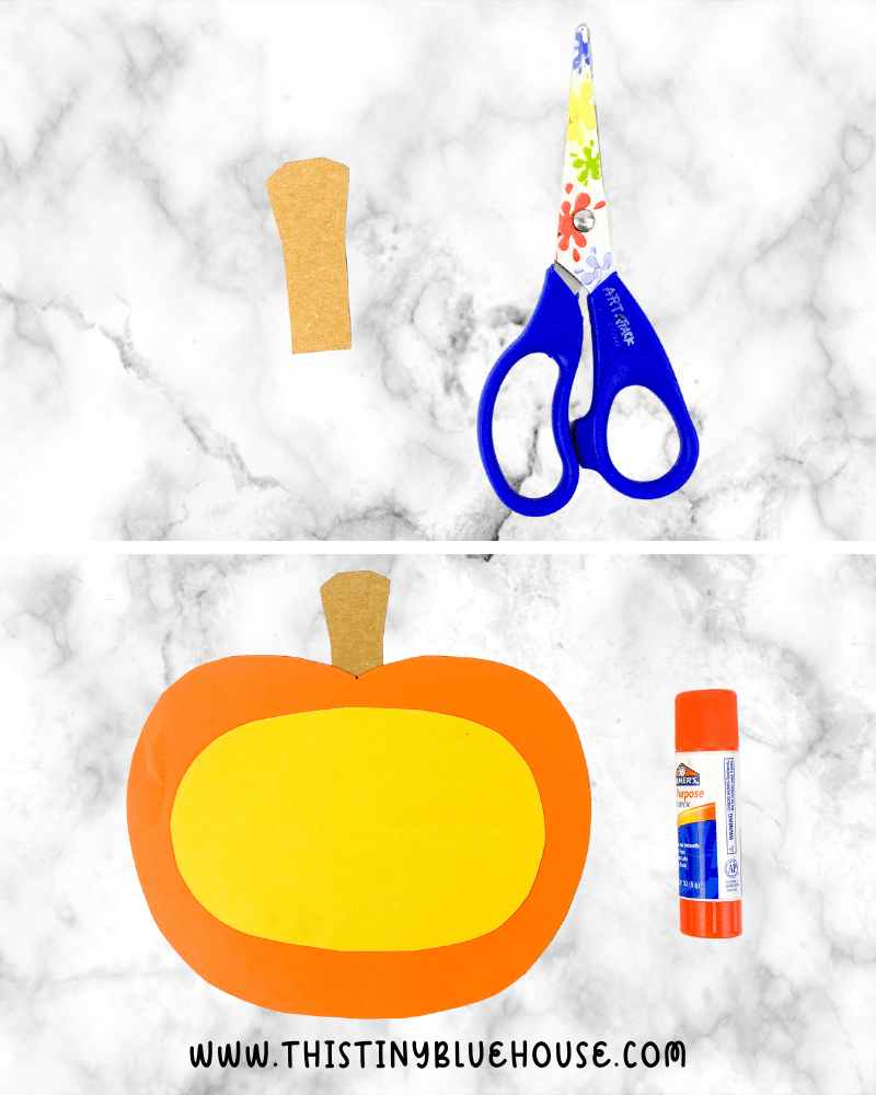 Easy Pumpkin Craft For Halloween - This Tiny Blue House