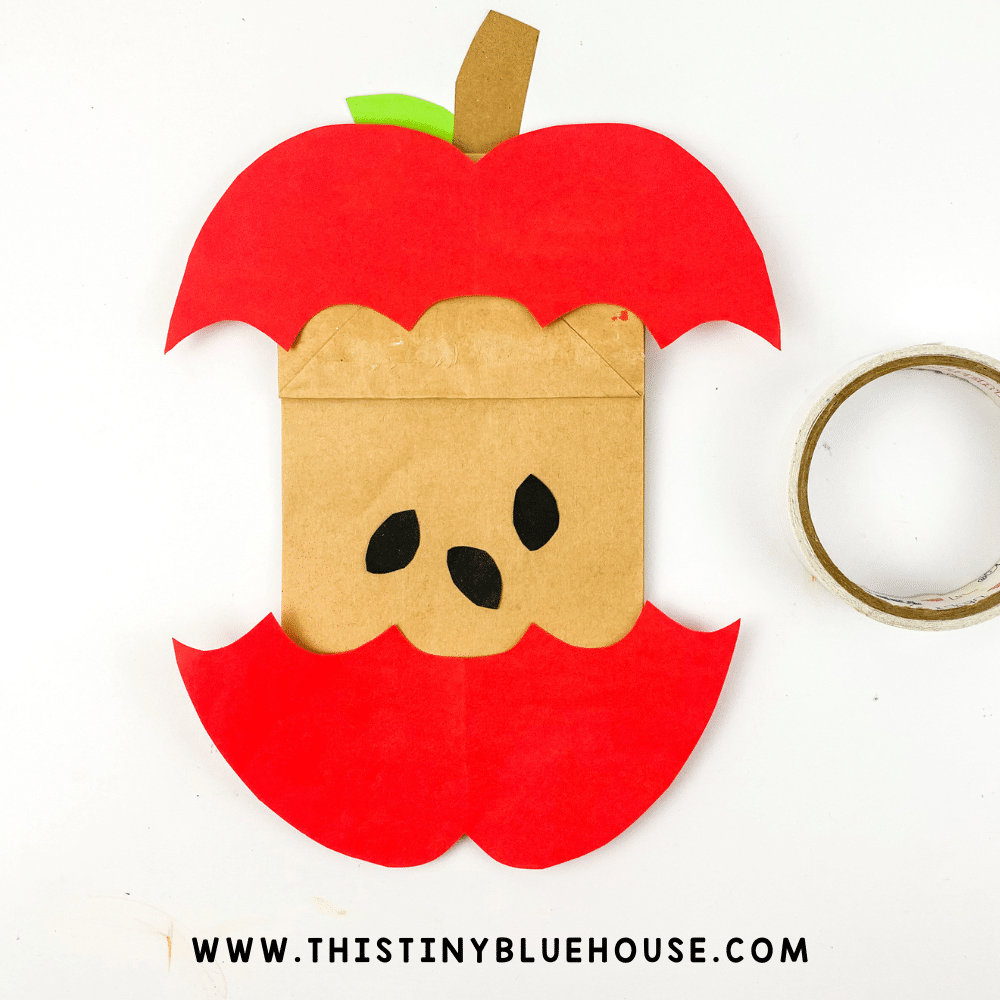 Paper Bag Apple Craft - This Tiny Blue House