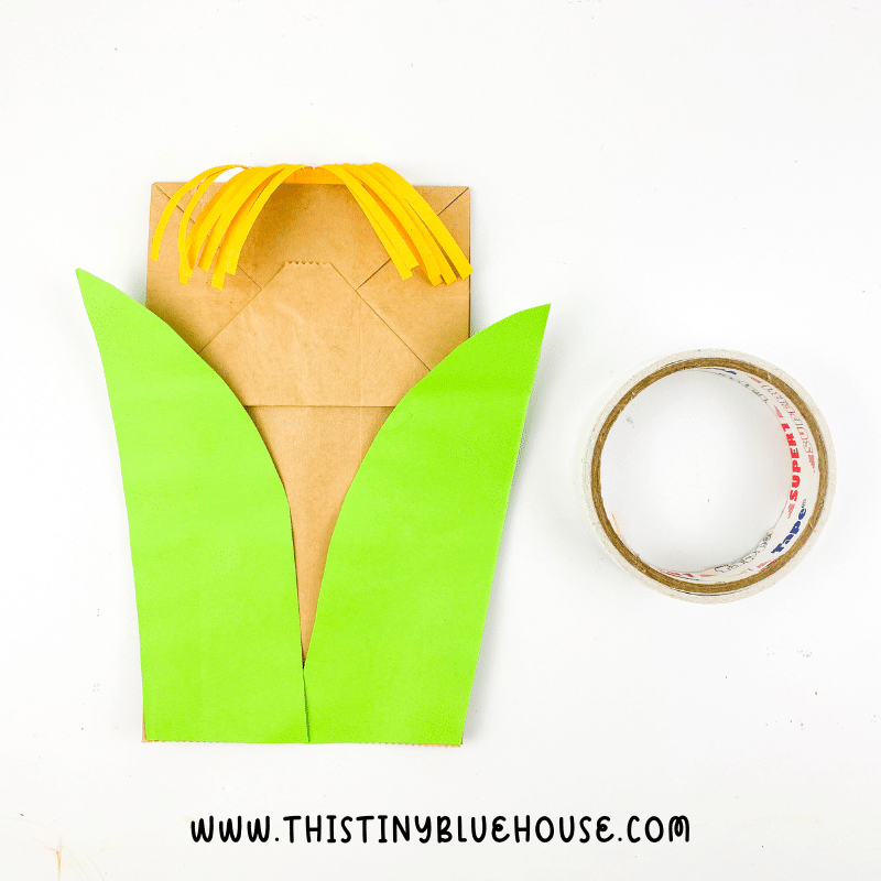 Paper Bag Corn Craft - This Tiny Blue House