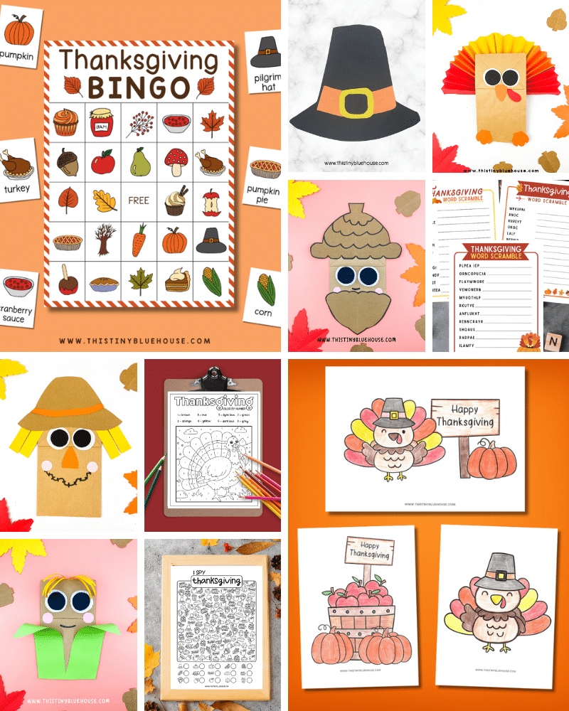 Printable Thanksgiving Placemats For Kids - This Tiny Blue House