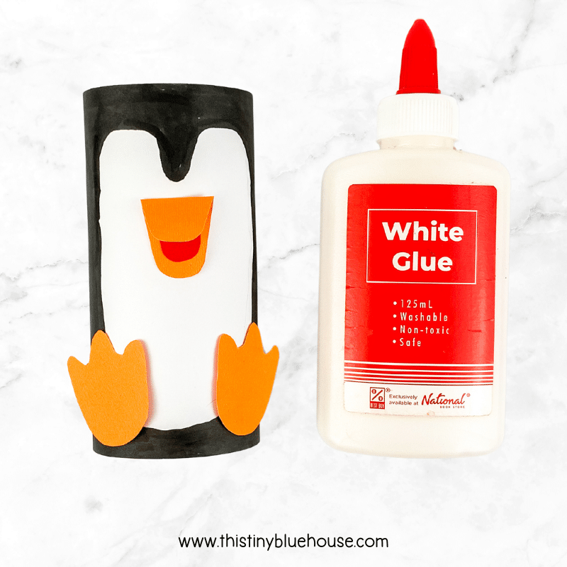 Toilet Paper Roll Penguin Craft - This Tiny Blue House