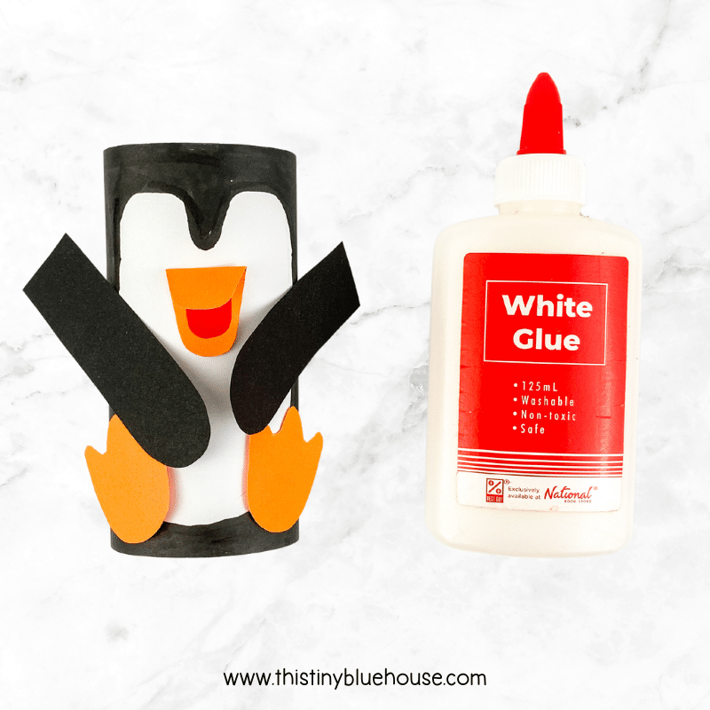 Toilet Paper Roll Penguin Craft - This Tiny Blue House