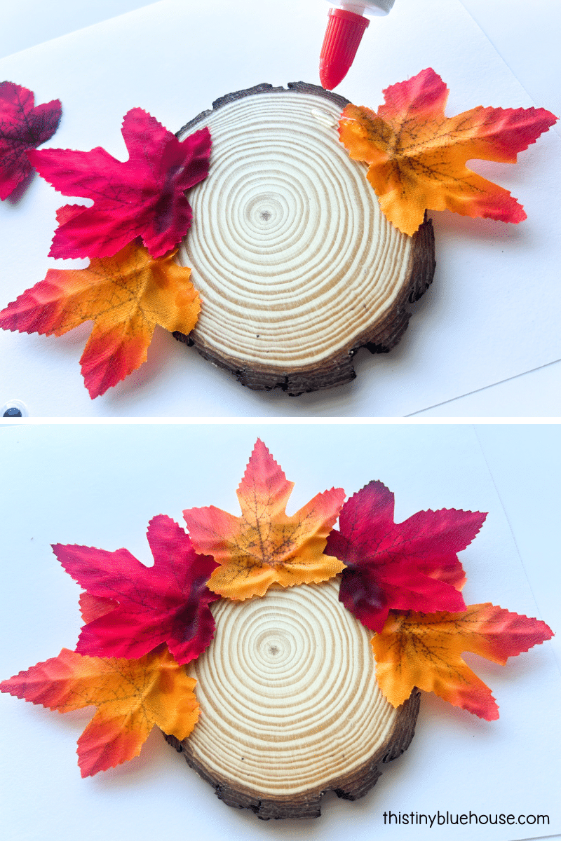 Wood Slice Turkey Craft For Kids - This Tiny Blue House