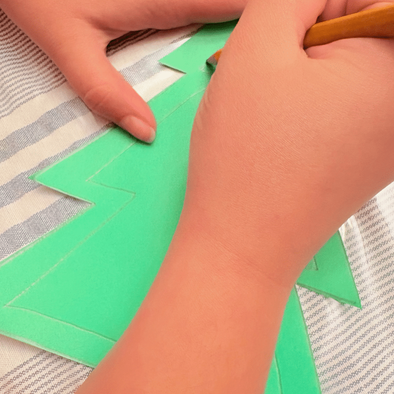 Christmas Tree Sun Catcher Craft - This Tiny Blue House