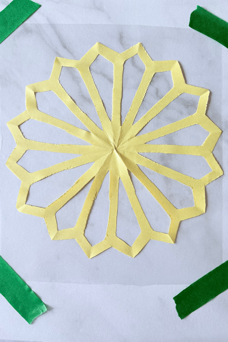 Snowflake Suncatcher Craft - This Tiny Blue House