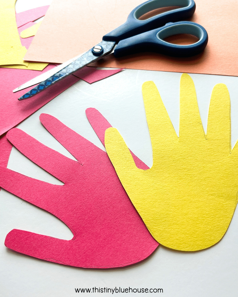 Handprint Campfire Craft - This Tiny Blue House