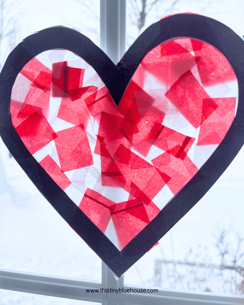 Heart Suncatcher Craft - This Tiny Blue House