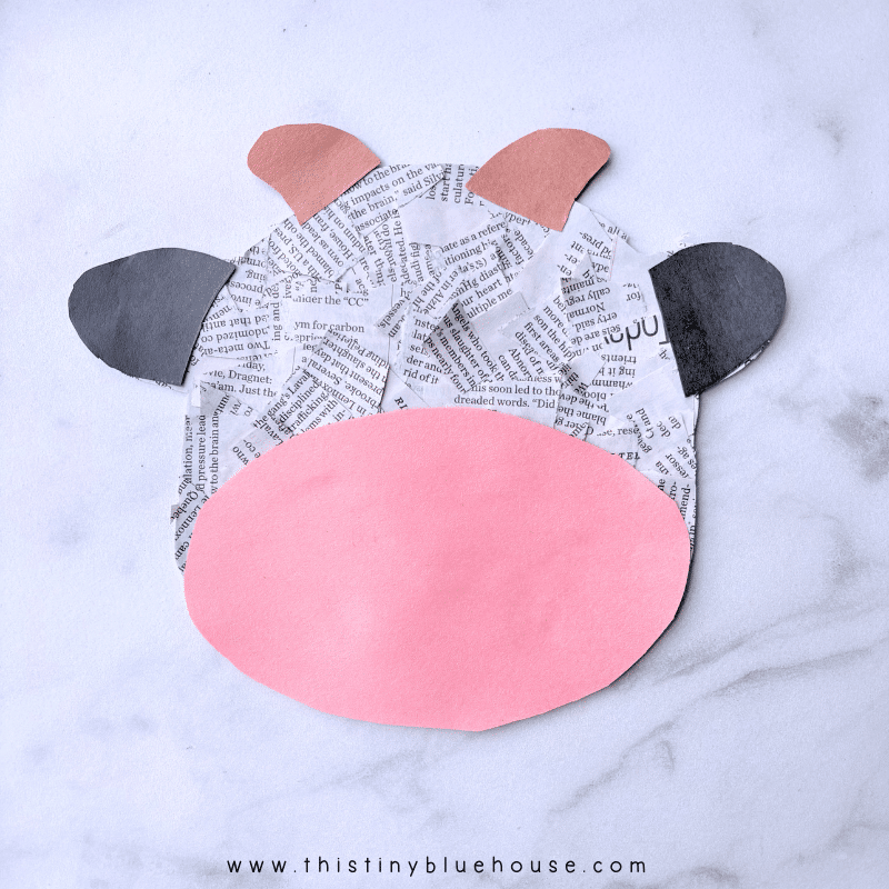 Newspaper Cow Craft - This Tiny Blue House