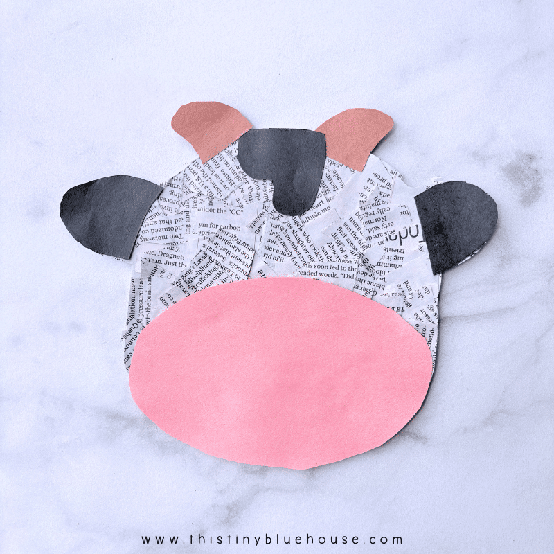 Newspaper Cow Craft - This Tiny Blue House