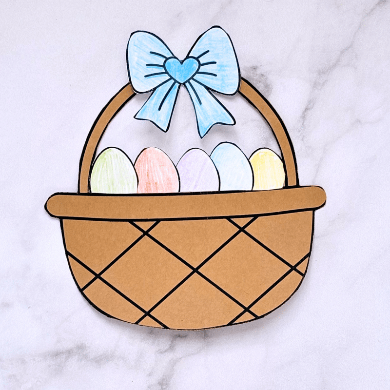 Easter Basket Name Craft - This Tiny Blue House