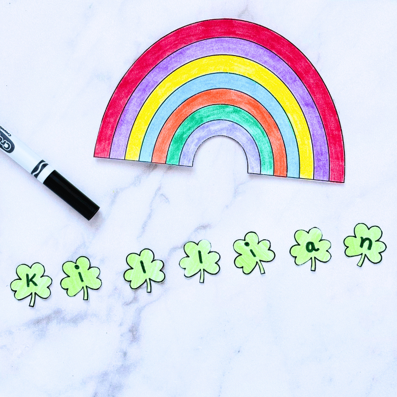 Rainbow Name Craft - This Tiny Blue House