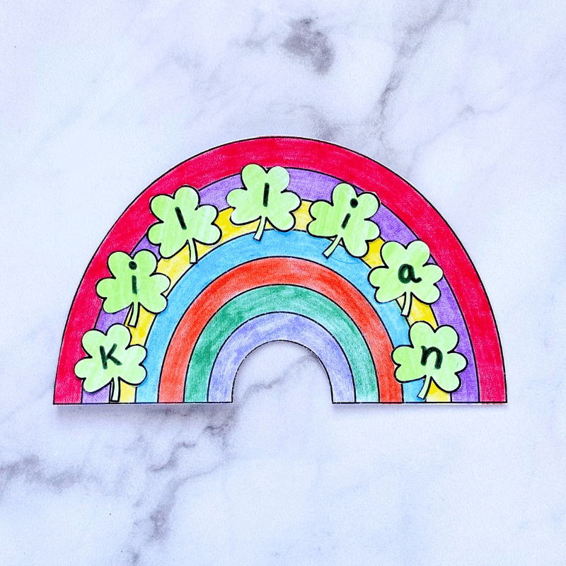 Rainbow Name Craft - This Tiny Blue House
