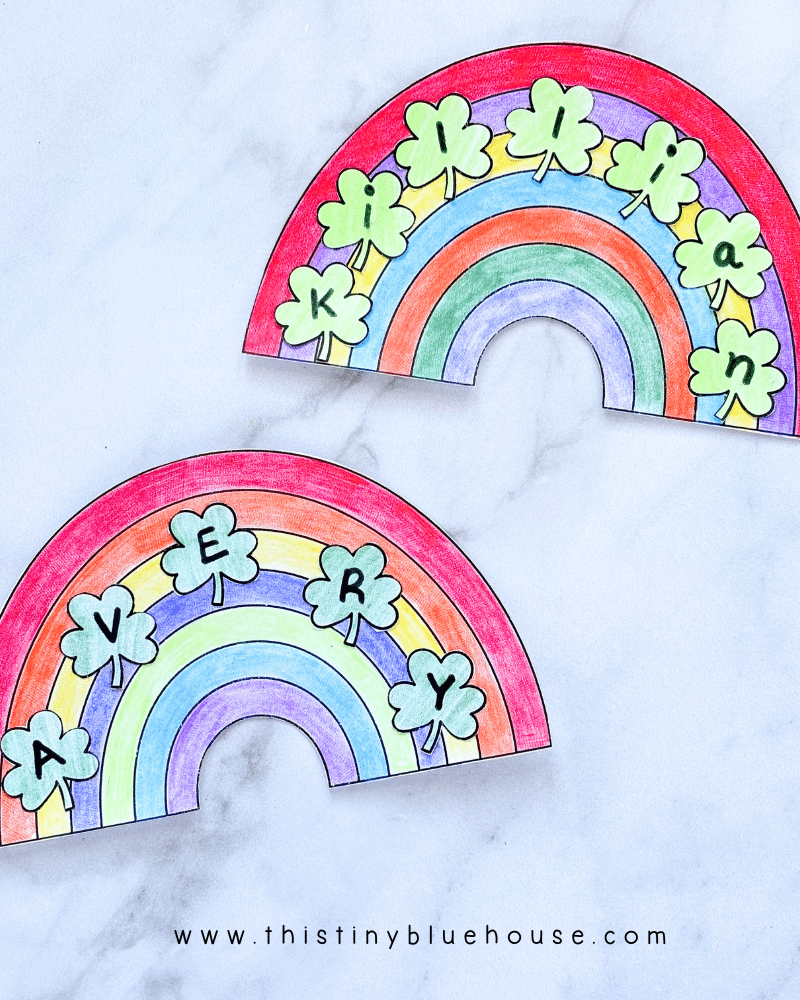 Rainbow Name Craft - This Tiny Blue House