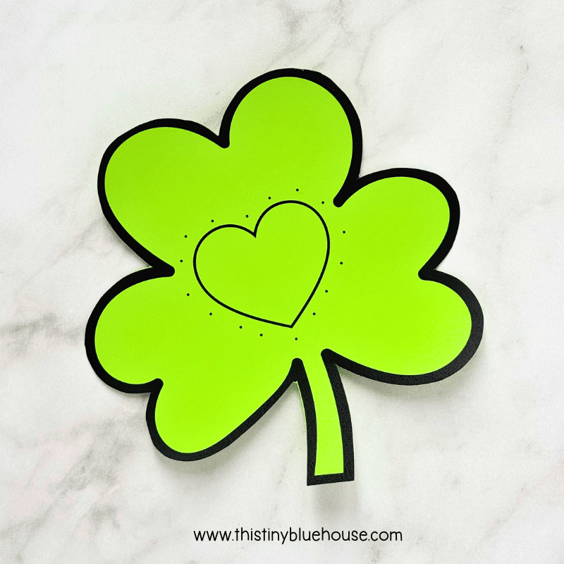 Shamrock Lacing Craft - This Tiny Blue House