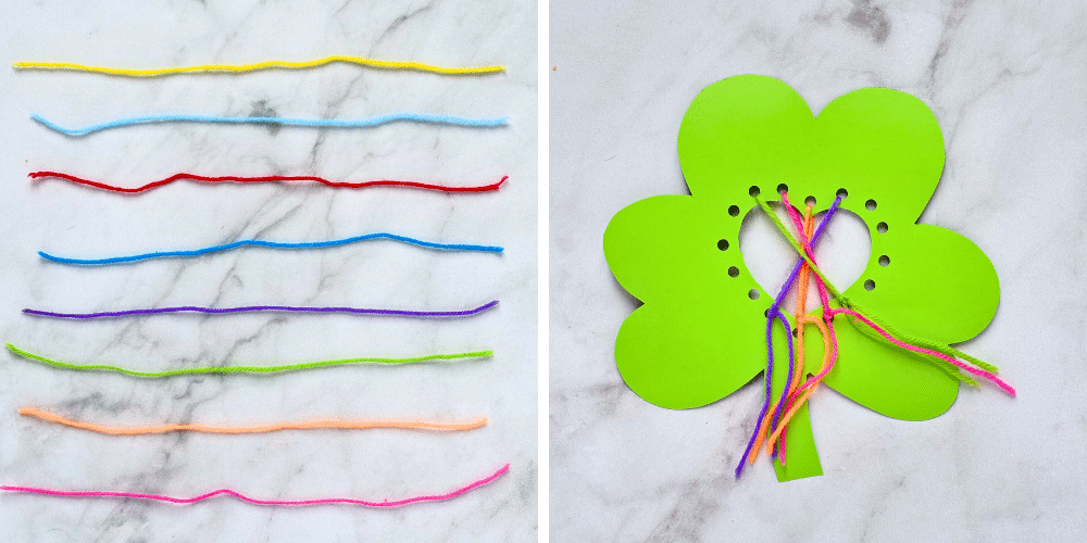 Shamrock Lacing Craft - This Tiny Blue House