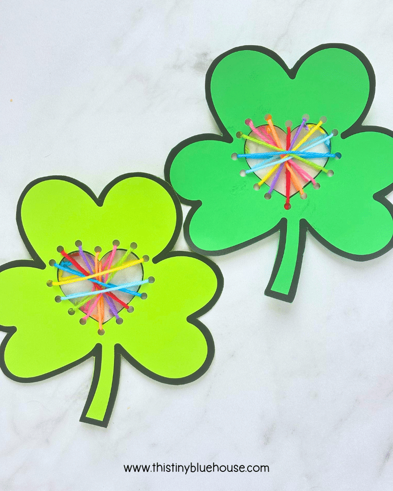 Shamrock Lacing Craft - This Tiny Blue House