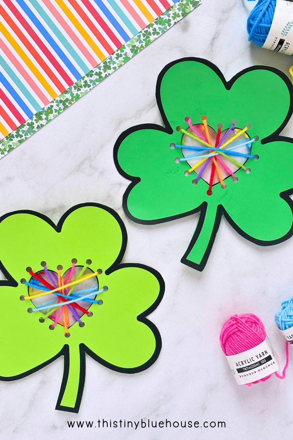 Shamrock Lacing Craft - This Tiny Blue House