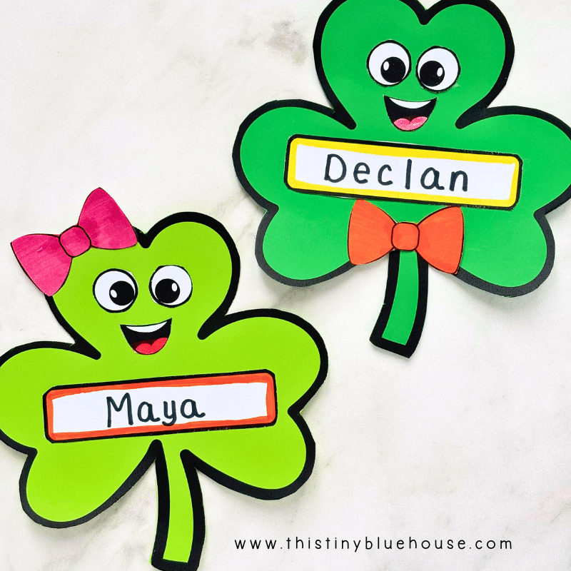 Shamrock Name Craft - This Tiny Blue House