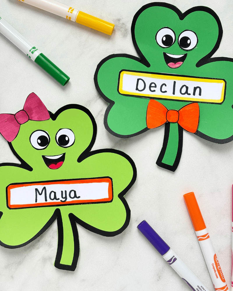 Shamrock Name Craft - This Tiny Blue House